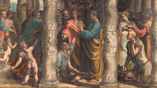 The Raphael Cartoons: The Healing of the Lame Man · V&A